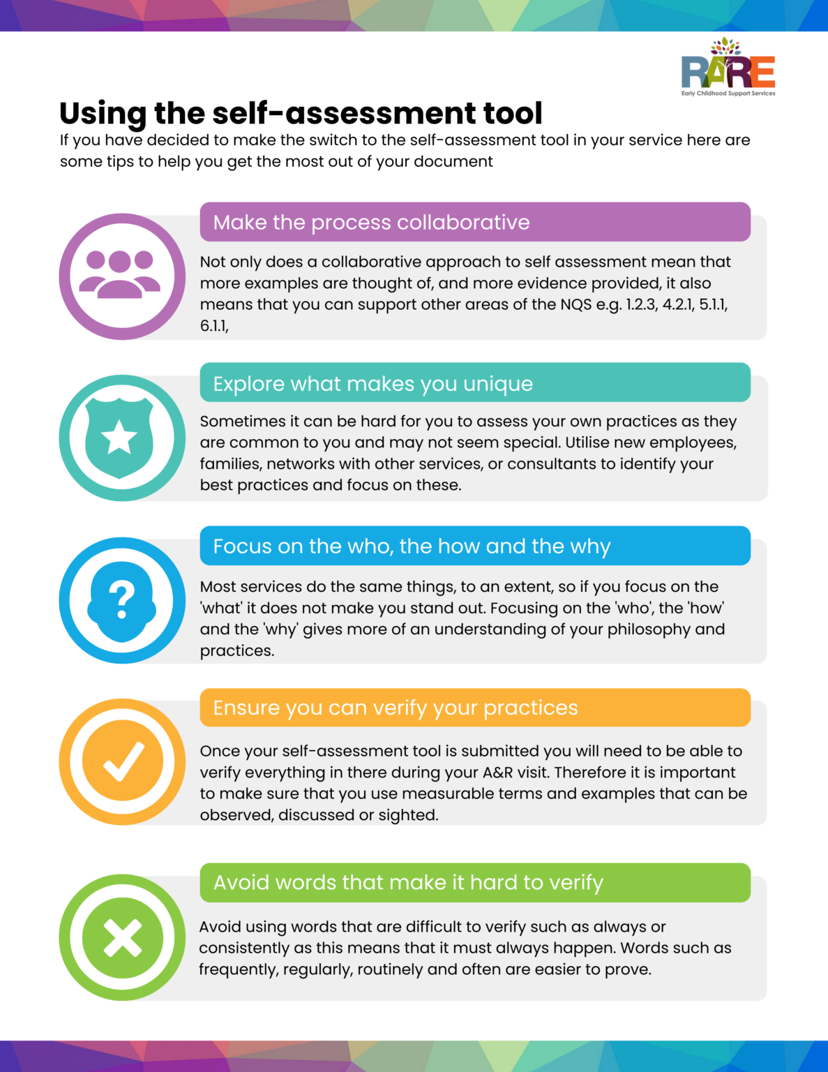 Free Resources and PDF Downloads - RARE Early Childhood Support Services